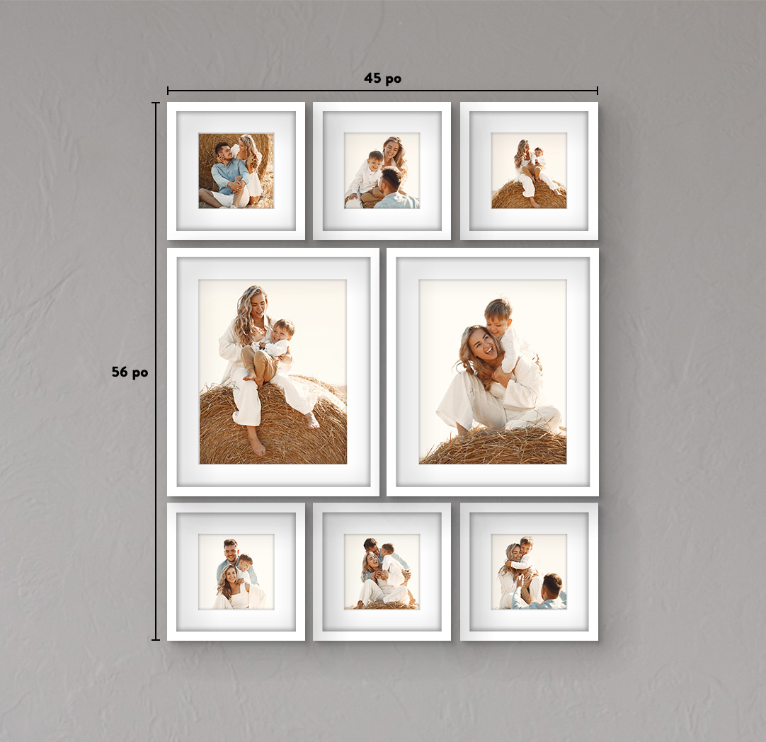 8 x 8 po blanc (6) et 16 x 20 blanc (2) - Centre de la Photo Walmart