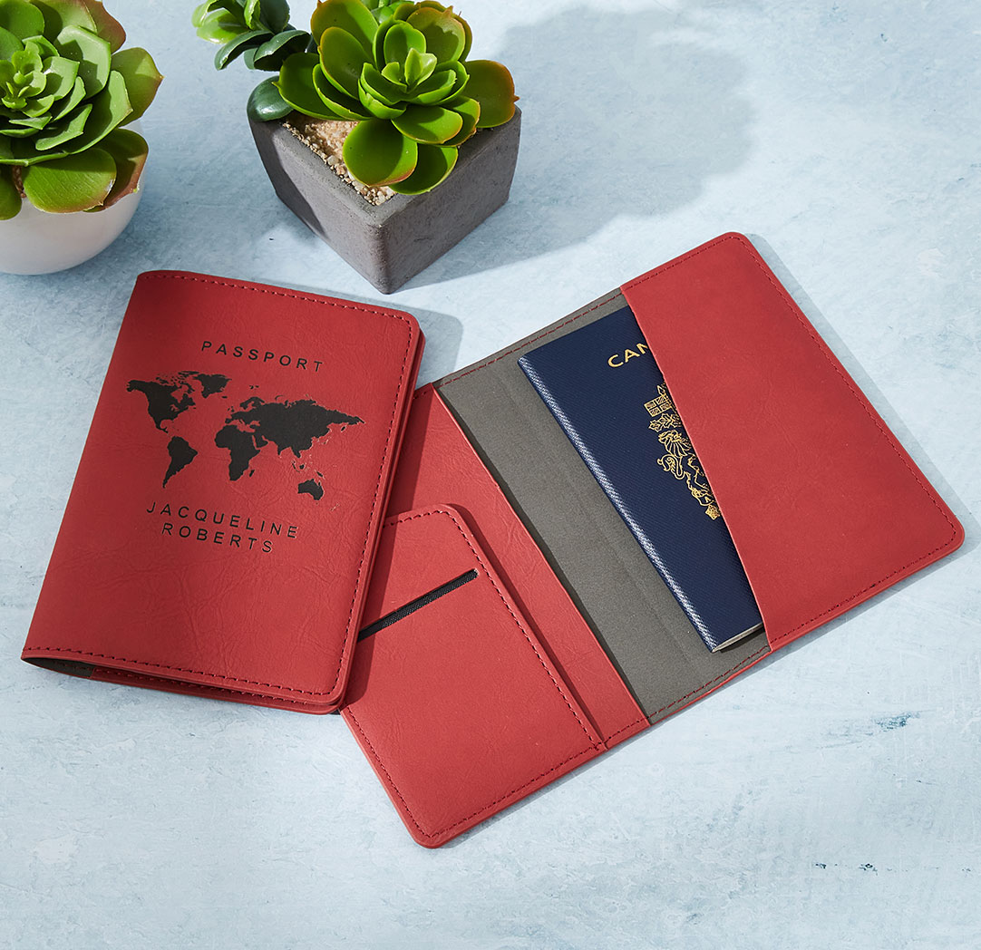 Personalized Red Leather Passport Holder Walmart Photo Centre